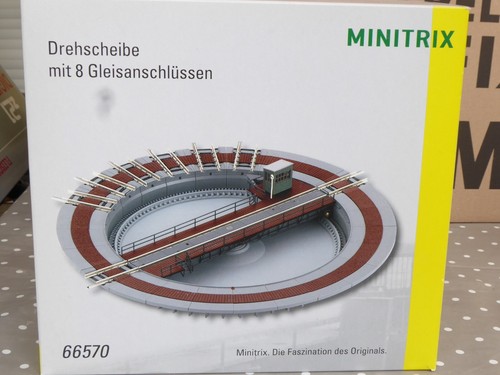Minitrix 66570 N Gauge Electric 21 Meter Turntable With 8 Track Outputs ...