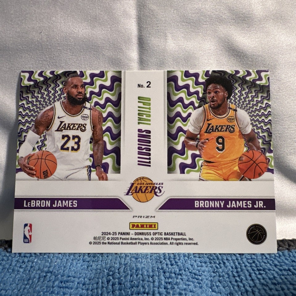 2024-25 Panini Donruss Optic LeBron James Bronny James Jr. Optical Illusions | eBay