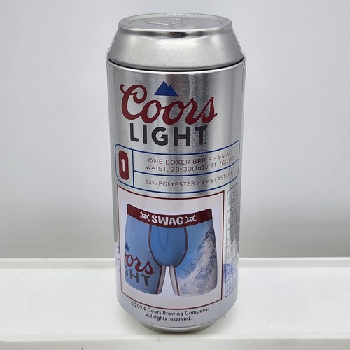 Coors Light Beer Swag Boxer Briefs in GIFT CAN, Men's Size SMALL ...