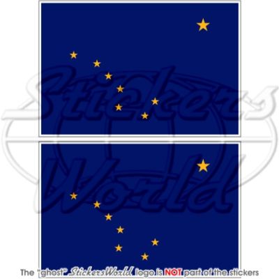 ALASKA Flag USA American 100mm (2") Bumper Stickers x2 | eBay UK