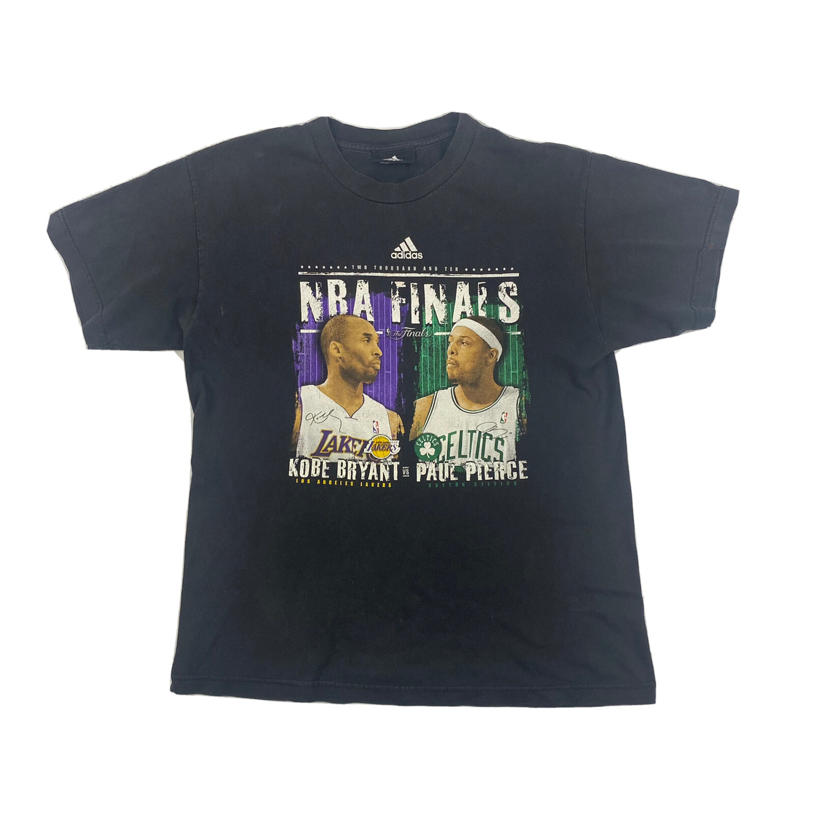 2010 Kobe vs Pierce NBA Finals Black Adidas T-shirt M… - Gem