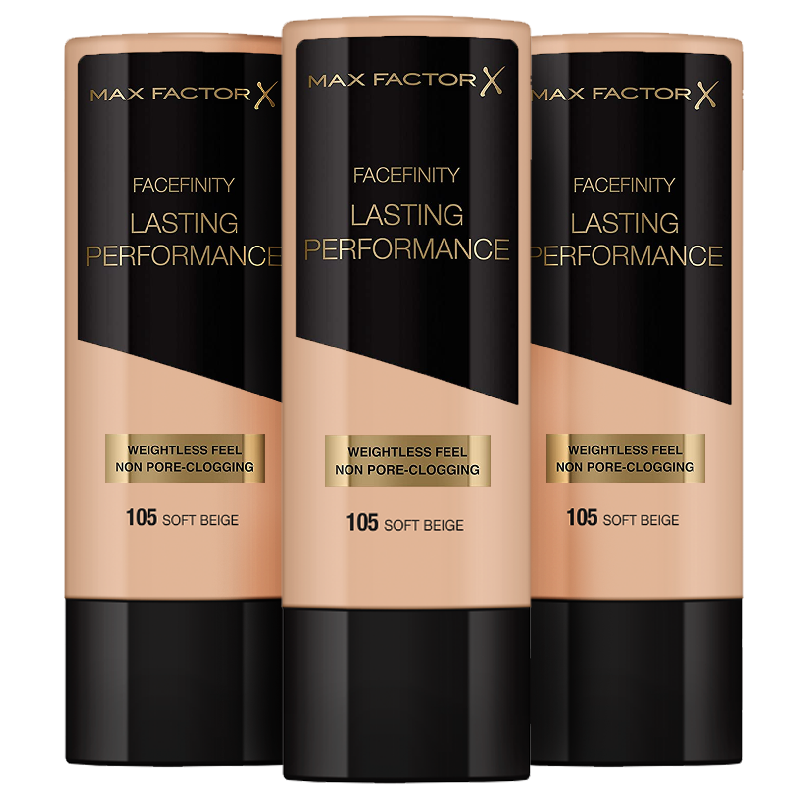 MAX FACTOR Lasting Performance Foundation 105 Soft Beige *PACK OF 3* | eBay