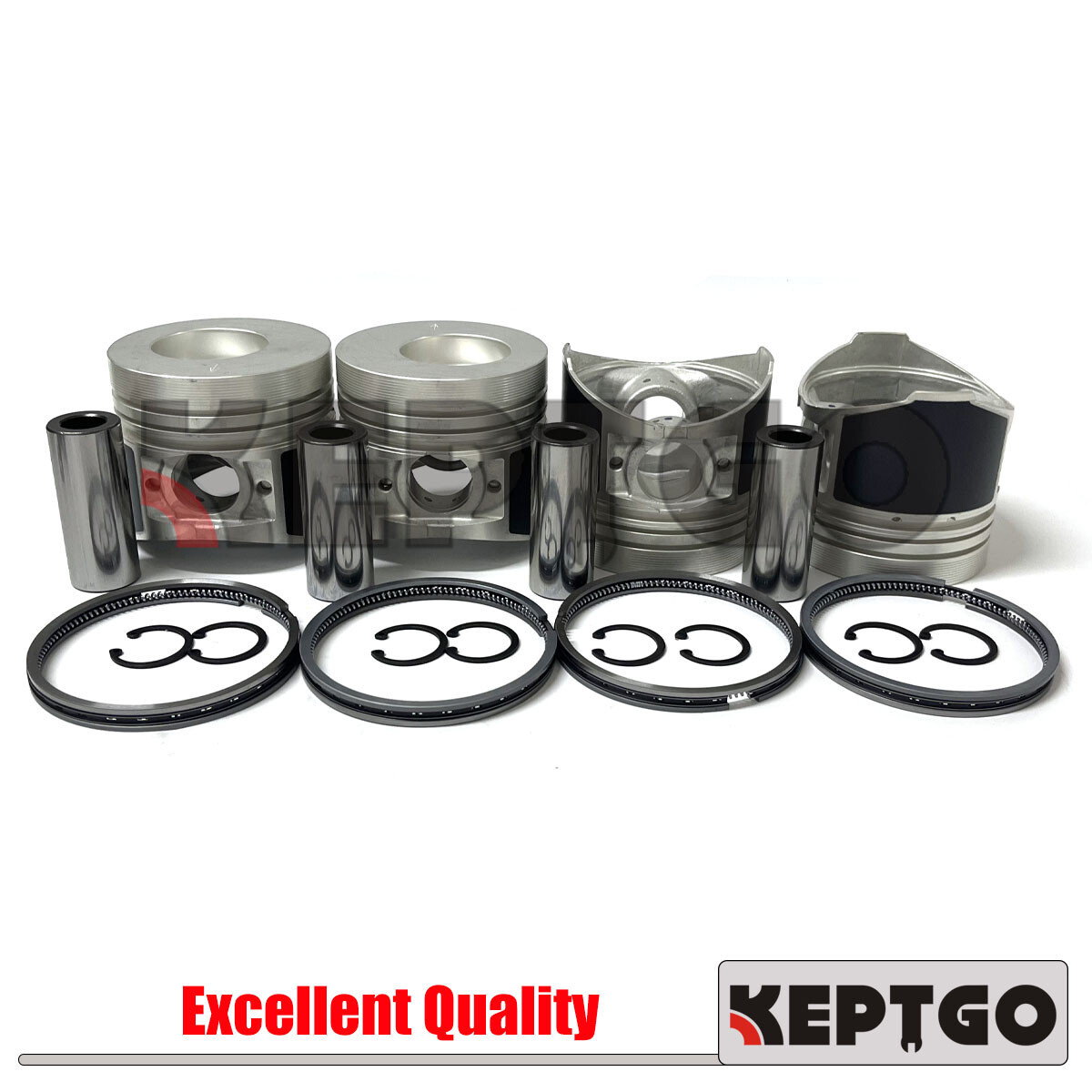 4 pcs Piston & Ring Set Fit For Mitsubishi K4N Engine （Direct injection ...