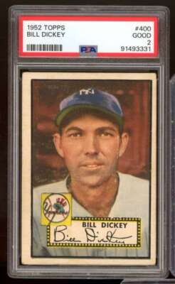 Bill Dickey Card 1952 Topps #400 PSA 2 | eBay