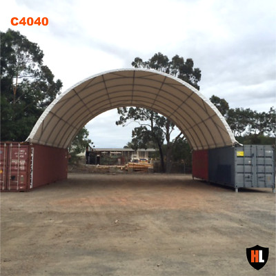 40 x 40 FT SHIPPING CONTAINER CANOPY / SHELTER, SHED - GALVANISED STEEL ...