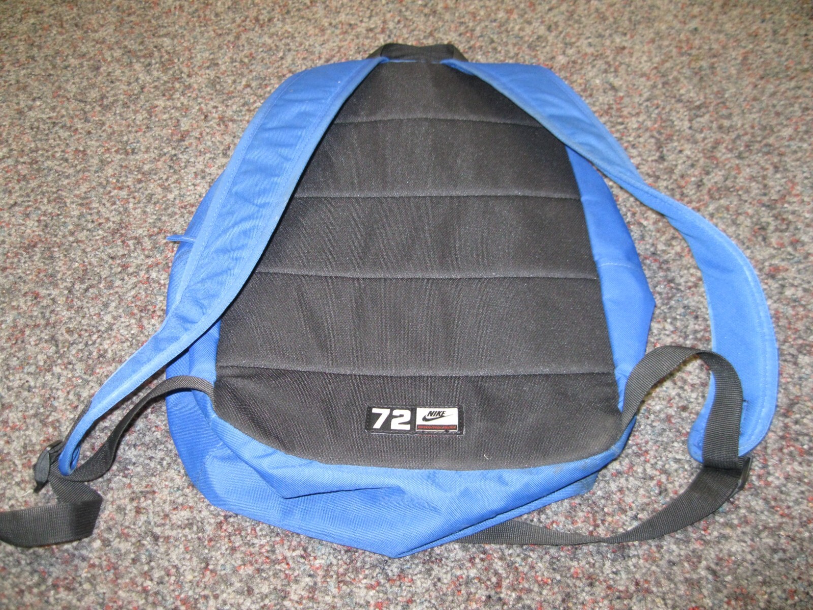 Nike 72 Blue/Black Swoosh Logo Backpack Bag For Schoo… - Gem