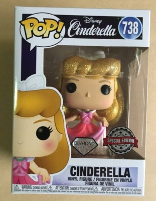 ~ Funko ~ 738 Cinderella Diamond Glitter Pop! Vinyl ~ Disney Princess ...