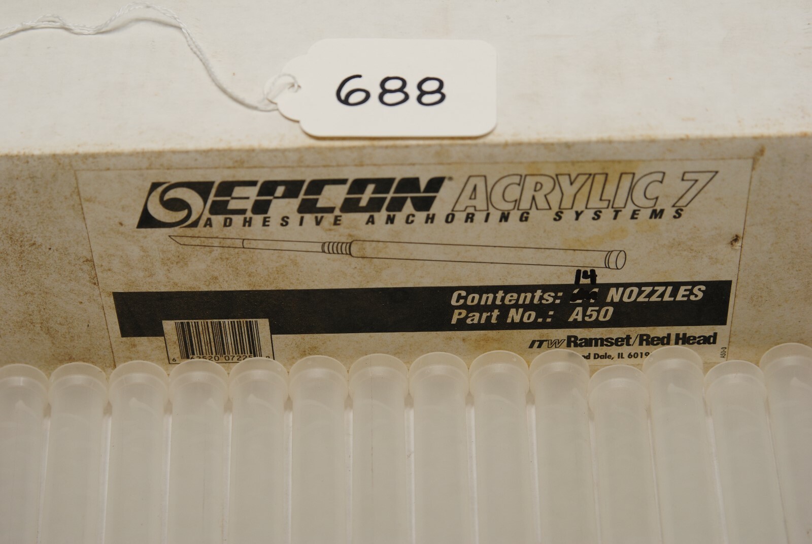 EPCON ACRYLIC 7 adhesive anchoring systems Part:A50 Nozzles Lot of 14 ...