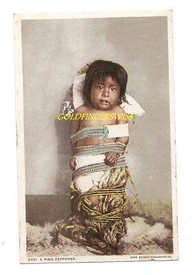 Indian Postcard, "PIMA PAPOOSE ,Unposted Writing, Early 1900 | eBay