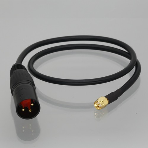 XLR Male to SMA Male Coaxial RG58 Unbalanced Audio Test Equipment Cable ...