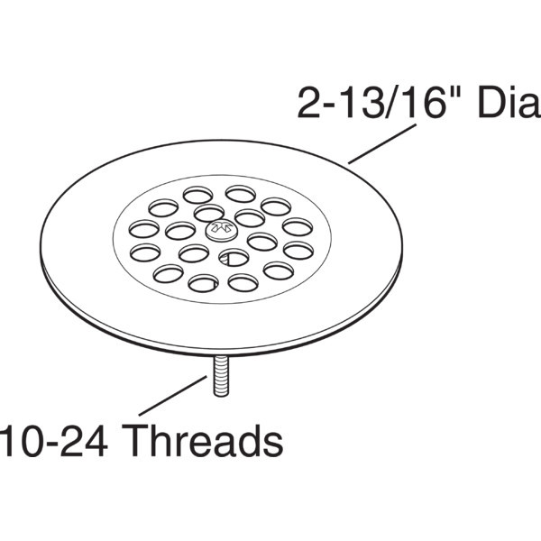 FREE S&H! STOP HAIR! CHROME BATH TUB DRAIN WASTE OVERFLOW SHOE STRAINER ...