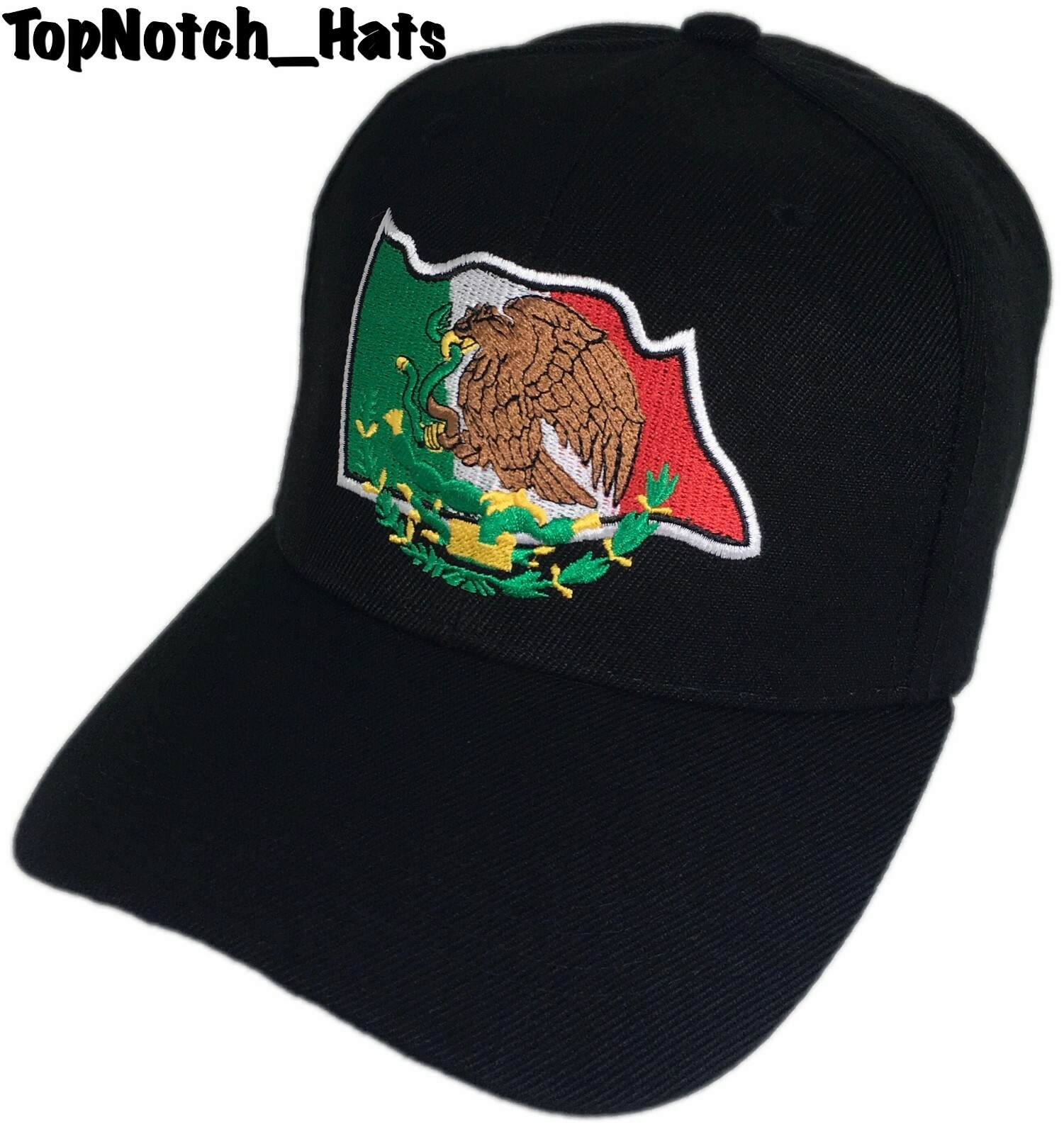 Mexico Flag Black Original Colorway Strap Back Hat Brand New Ships Now ...