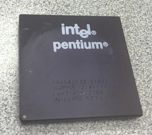 Intel Pentium 133MHz Socket 5 & 7 A80502133 SY022 CPU gold, ship today ...