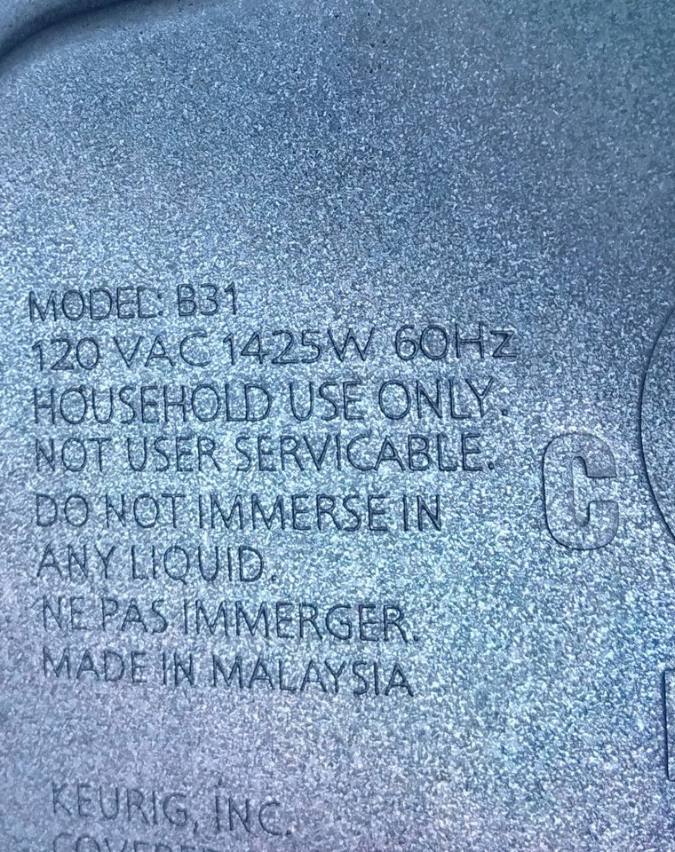 Keurig B31 Single Serve Coffee Maker Mini Plus Black Platinum [MENU] | eBay