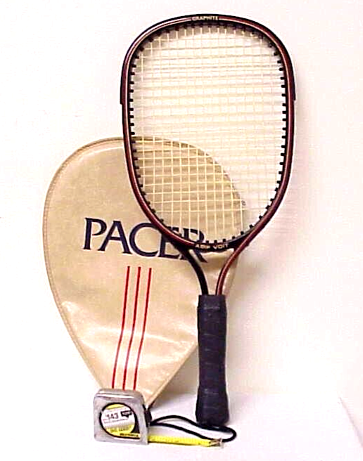 AMF VOIT PACER GRAPHITE RACQUETBALL RACKET WITH CASE 4" VINTAGE AMF ...