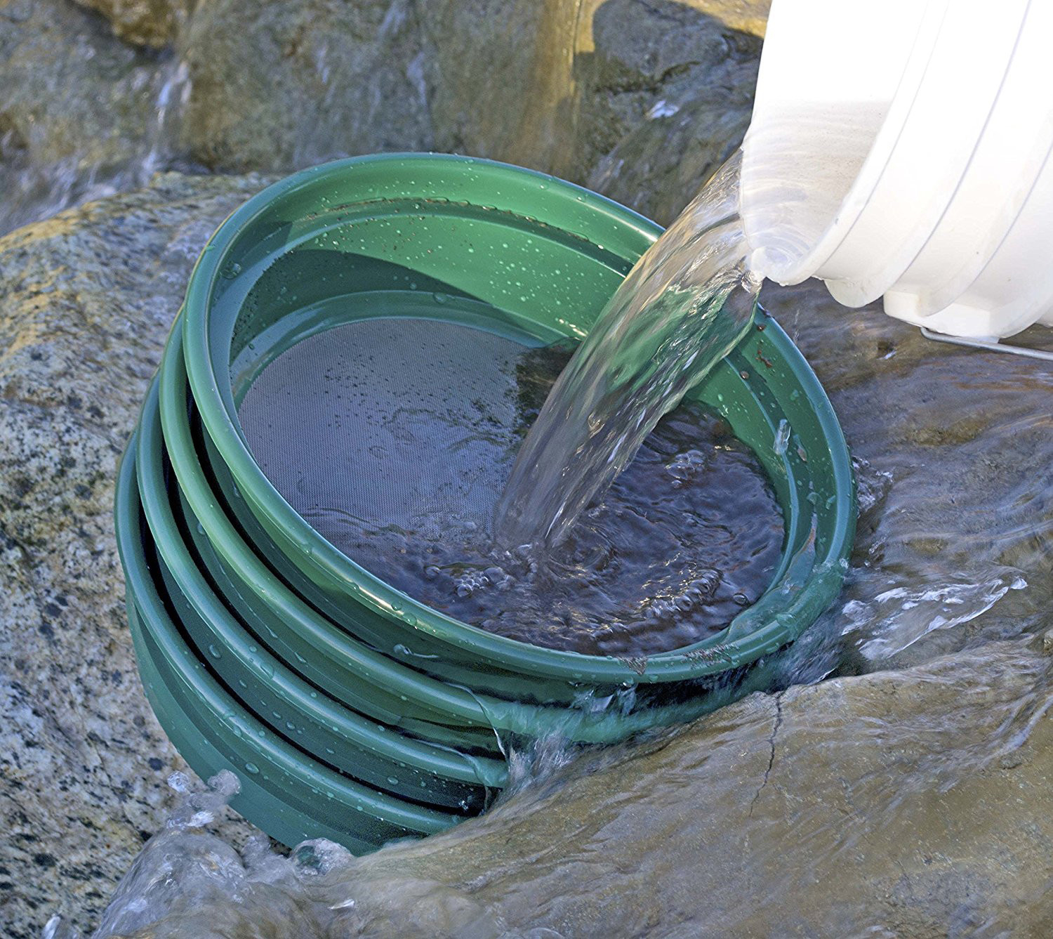 9 Piece Gold Silver Sifting Panning Kit Set Sifter Pans Fits 5 Gallon ...