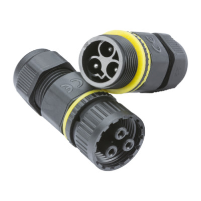 3 PIN WATERPROOF JUNCTION BOX INLINE ELECTRIC CABLE CONNECTOR WIRE PLUG ...