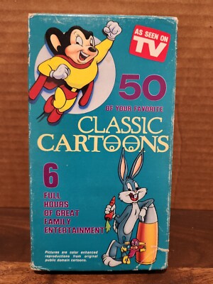 50 Classic Cartoons (VHS, 1990) 6 Hours Bugs Bunny + Many More | eBay