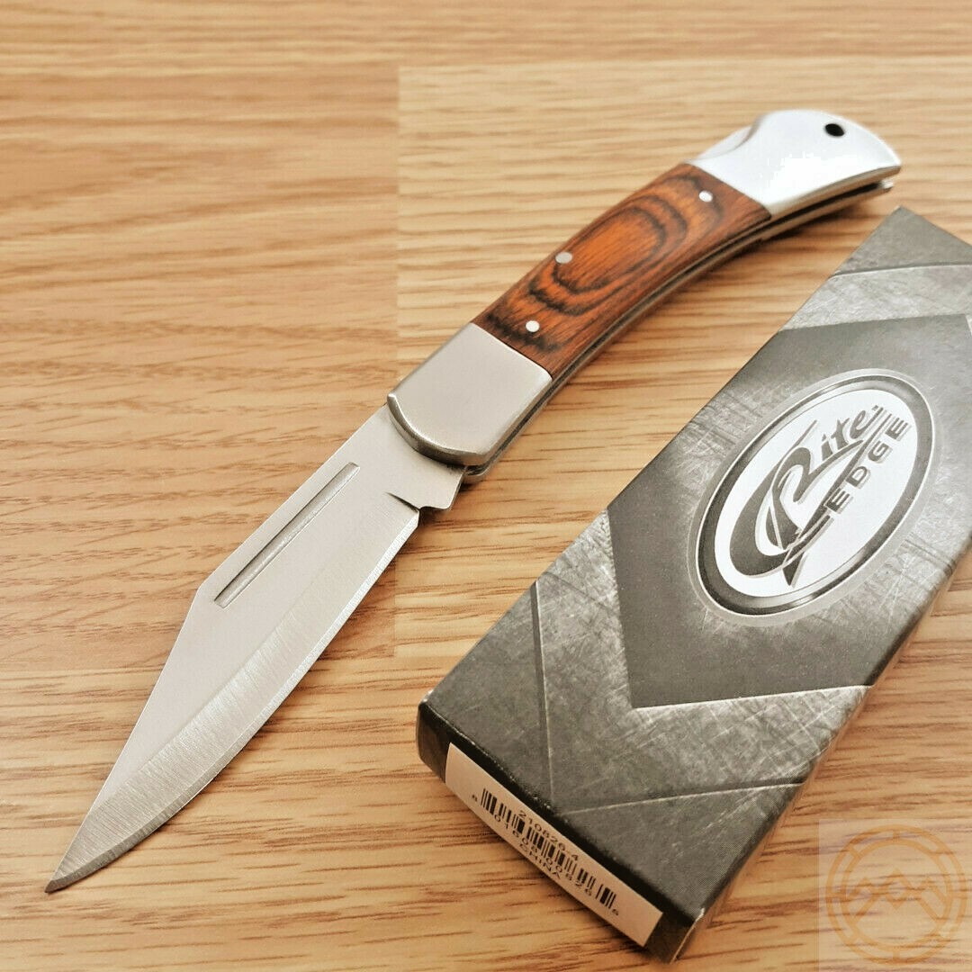 Brown Pakkawood Cn2108264 Lockback Folding Knife Pocket Folder for sale ...