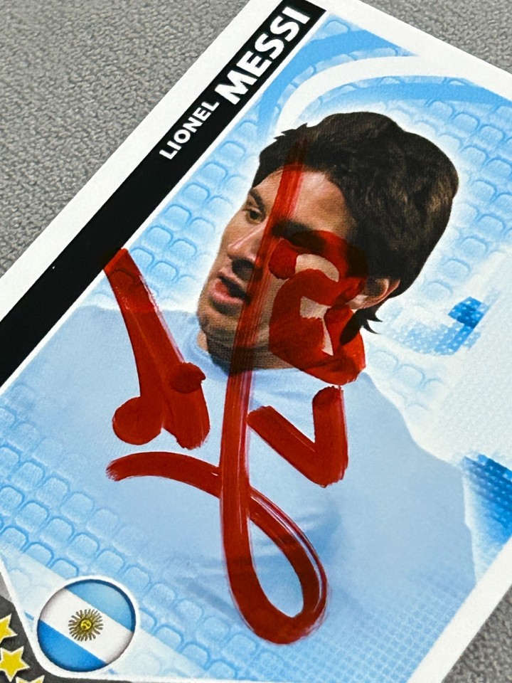 2010 TOPPS World Cup South Africa OFFICIAL HAND SIGNED LIONEL MESSI ...