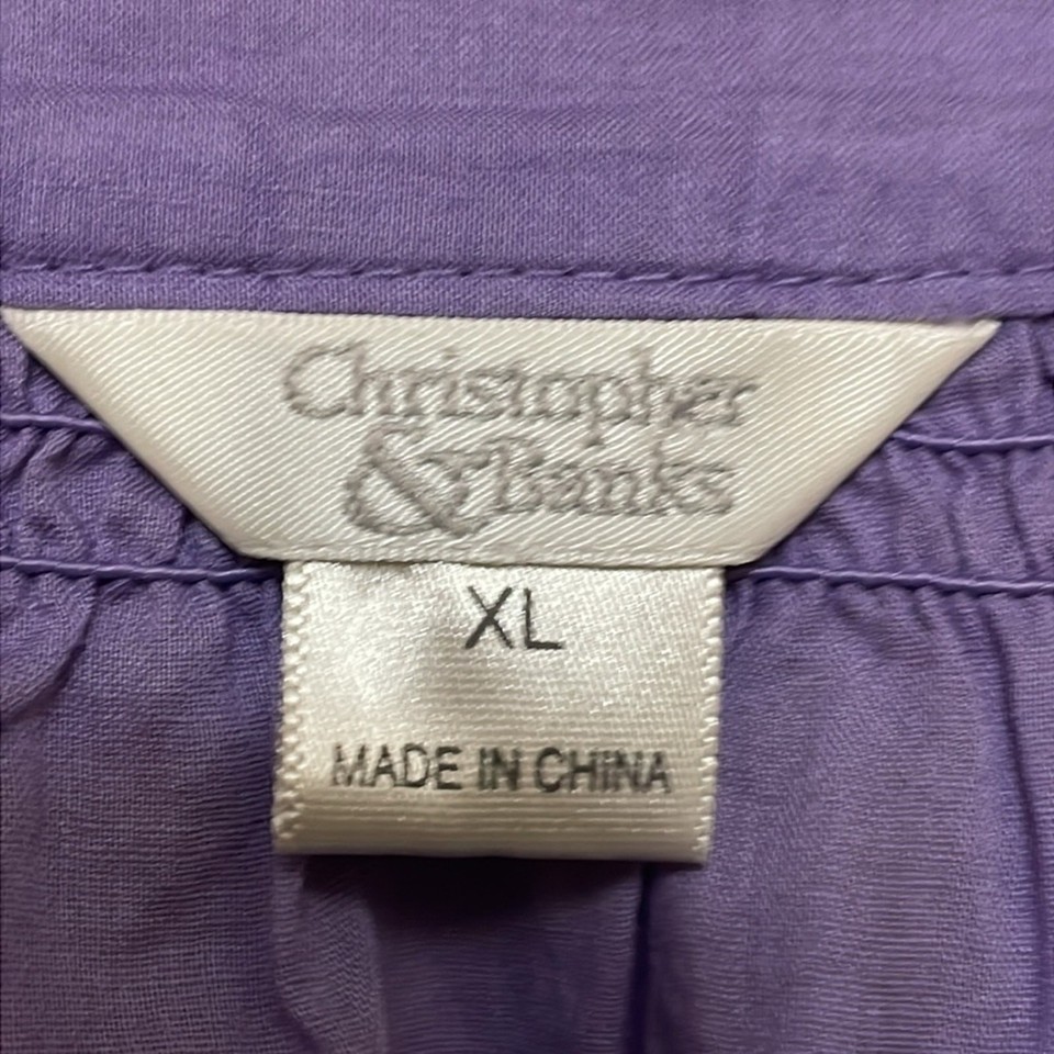Christopher & Banks Pure Cotton Puff Sleeve Blouse. XL | eBay