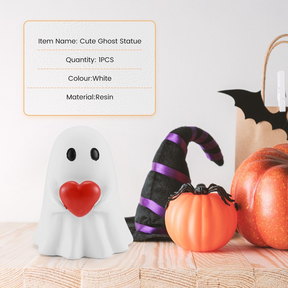 Cute Ghost Statue, Ghost Spooky Home Decor,Halloween Figurines ...