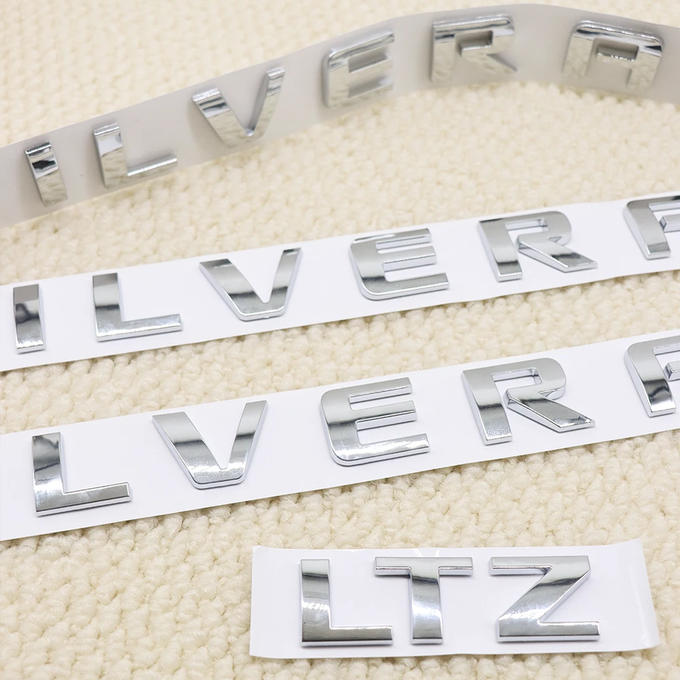 Chrome Front Rear Door Emblem Badge Tailgate Letters For Silverado 1500 ...