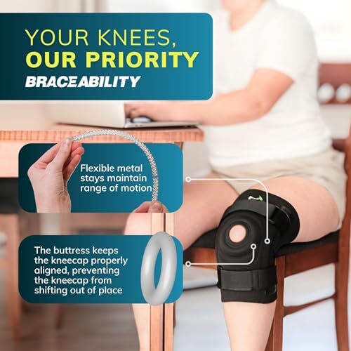 Bariatric Knee Brace for Large Legs - Plus Size Knee Brace with Side ...