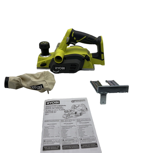 RYOBI ONE+ 18V 3-1/4 in Hand Planer Cordless Tool Only with Dust Bag ...