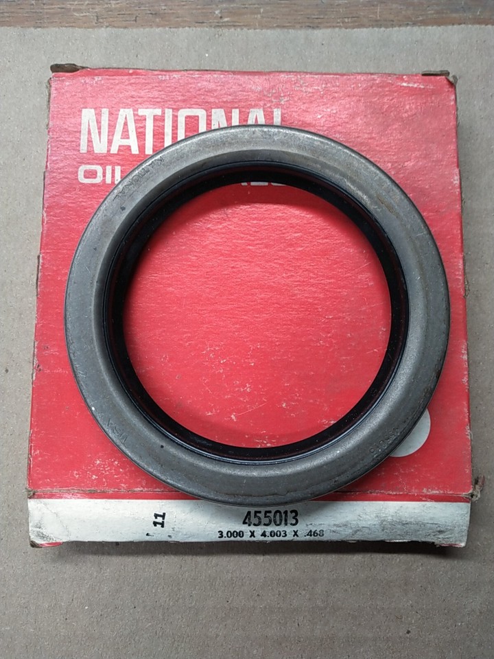 National 455013 Oil Seal 3.000" x 4.003" x .468" Single-Lip w/ Inner ...