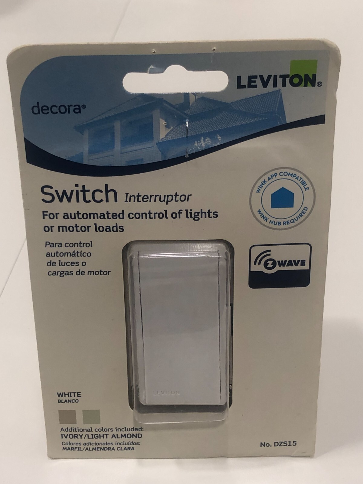 Leviton Decora Smart Switch DZS15 White Z Wave For Automatic Control Of ...