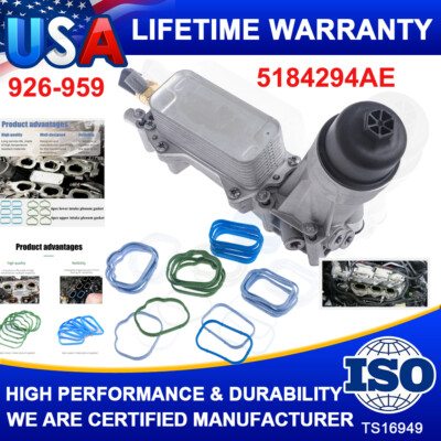 Aluminum Oil Filter Housing Adapter For 2014-2016 Jeep Cherokee 3.2L ...