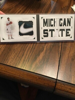 DEYONTA DAVIS 2016-17 NATIONAL TREASURES ROOKIE NIKE MICHIGAN ST JERSEY ...