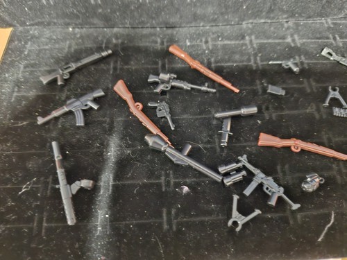 German Luger P08 9mm Mg42 Pistol Action Figure WW2 Toy Solider Minature ...
