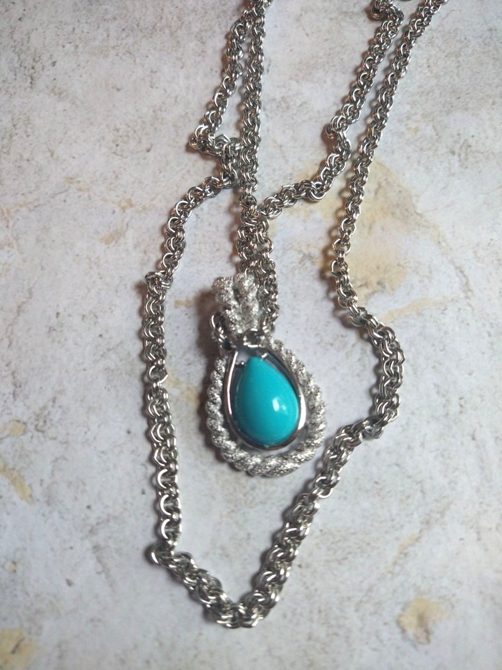 Vintage 1970s Avon Silver Tone Faux Turquoise Necklace | eBay