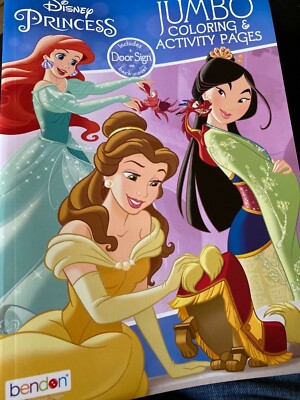 Disney Princess JUMBO Coloring & Activity Pages Plus free crayons | eBay