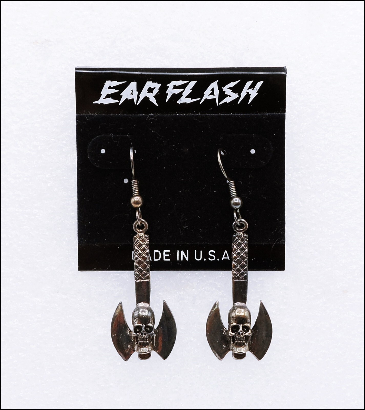 Earflash Vintage Skull Hatchet Earrings Heavy Metal Gothic | eBay