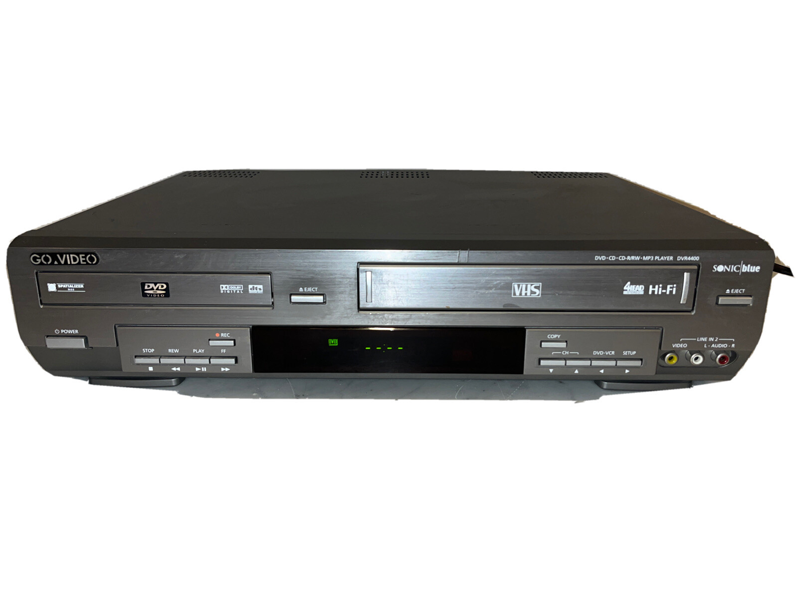 Go Video Sonic Blue DVR4400 - VCR DVD Combo VHS Player Recorder No ...