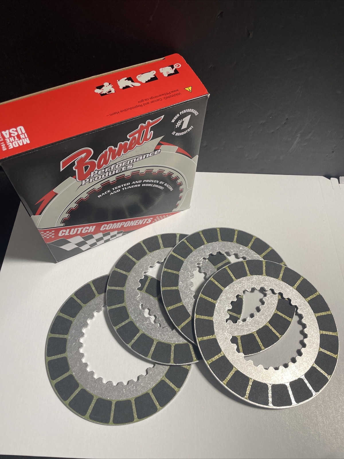 06-0749 Norton 4 Plate Alloy Friction Clutch Set 750 Commando Barnett ...