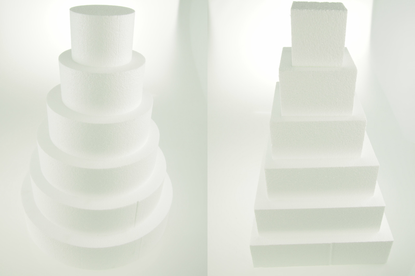 Foam Styrofoam EPS Pyramid Dummy Cake Towers Display Stand Square ...