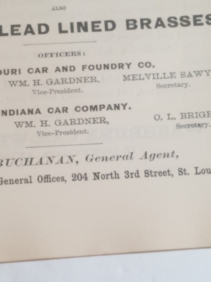 1884 print ad MISSOURI CAR & FOUNDRY Indiana Car Company railroad ...