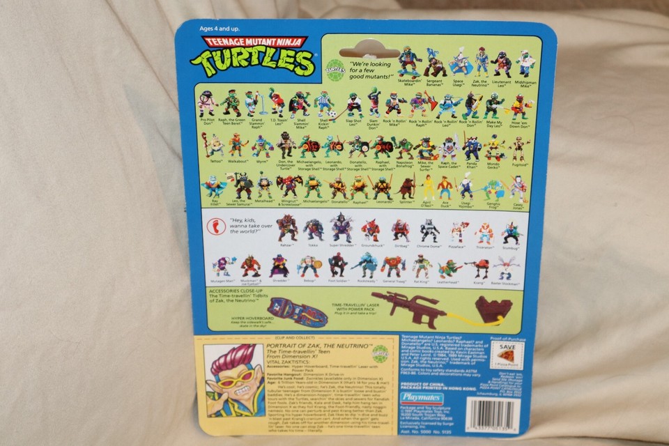 Vintge Teenage Mutant Ninja Turtles TMNT Back Cards Carboard *YOU PICK ...