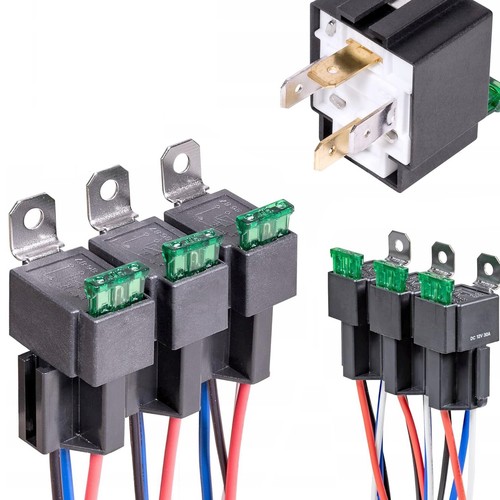 4 Pin Relay 12V 30A Relay with 30A Fuse DC SPST Fused Relay Automotive ...