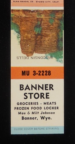 1950s Banner Store Grocery Meats Frozen Food Locker Mae & Milt Johnson ...