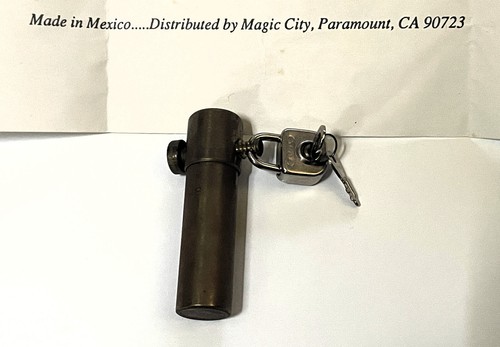 🔥 Vintage, Brass BILL TUBE, Padlock 2 keys, Collectible Magic City Item ...