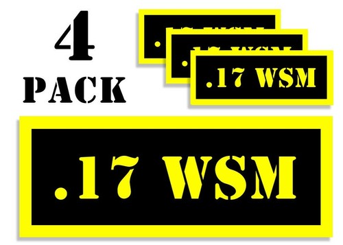 17 WSM Ammo Can Decals Ammunition Ammo Can Label Vinyl 4 pack Yellow 3 ...