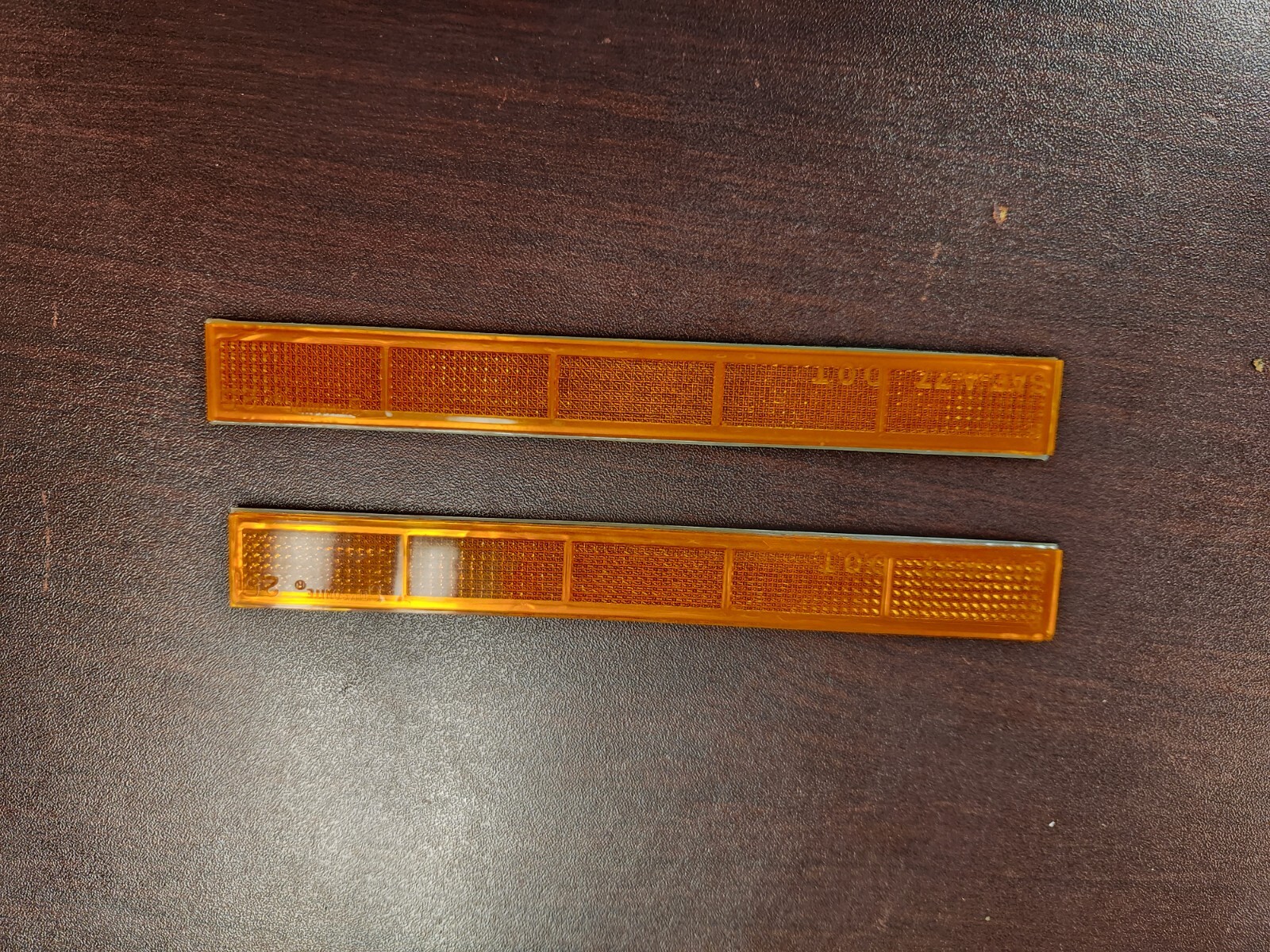 M151A2 - Molded plastic amber reflectors, sticky back 2 piece Kit USGI ...