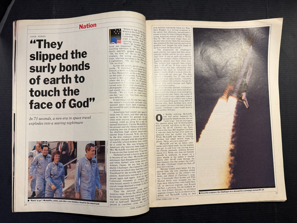 Vintage Time Magazine - NASA Space Shuttle Challenger Disaster ...