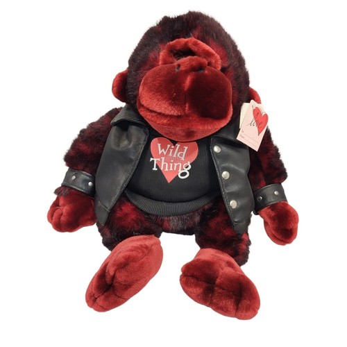 Dan Dee Plush Ape Biker Motorcycle Wild Thing Stuffed Animal Gorilla ...