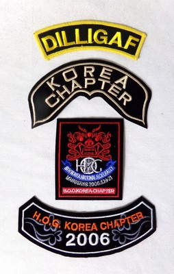 2006 Harley Owners Group Hog Korea Chapter Patch Lot 4 DILLIGAF | eBay